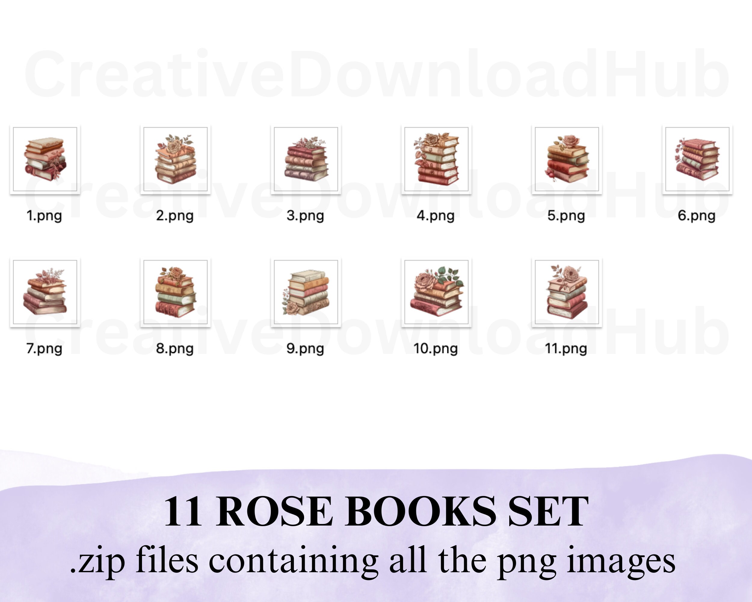 11 PNG Rose Books Clipart, Pile of Rose Books Clipart, Stacked up Rose ...