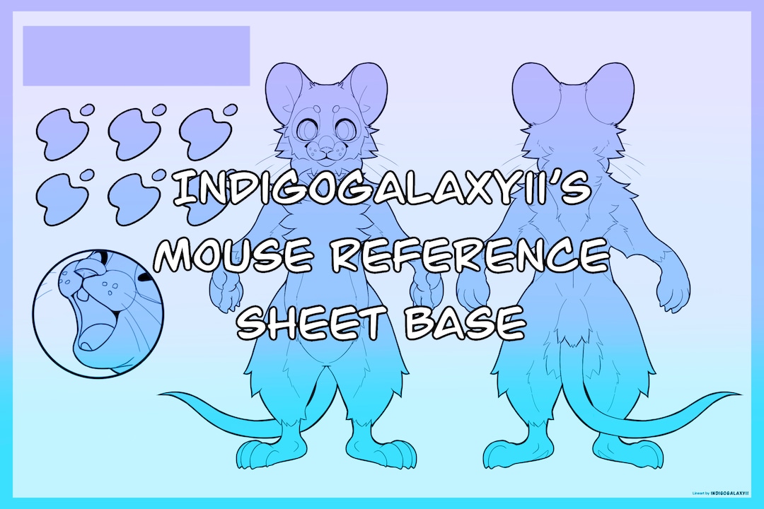 Mouse Reference Sheet Base - Etsy