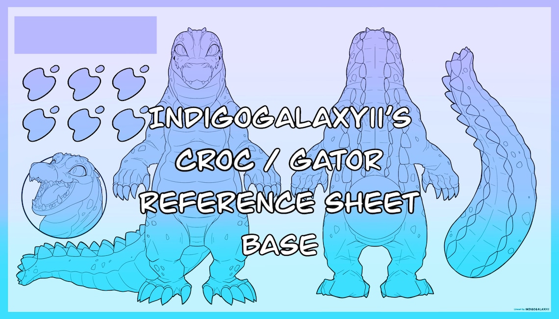Crocodile / Alligator Reference Sheet Base - Etsy