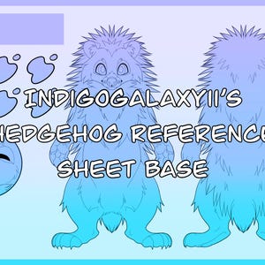 Hedgehog Reference Sheet Base - Etsy
