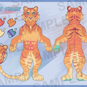 Tiger Reference Sheet Base - Etsy