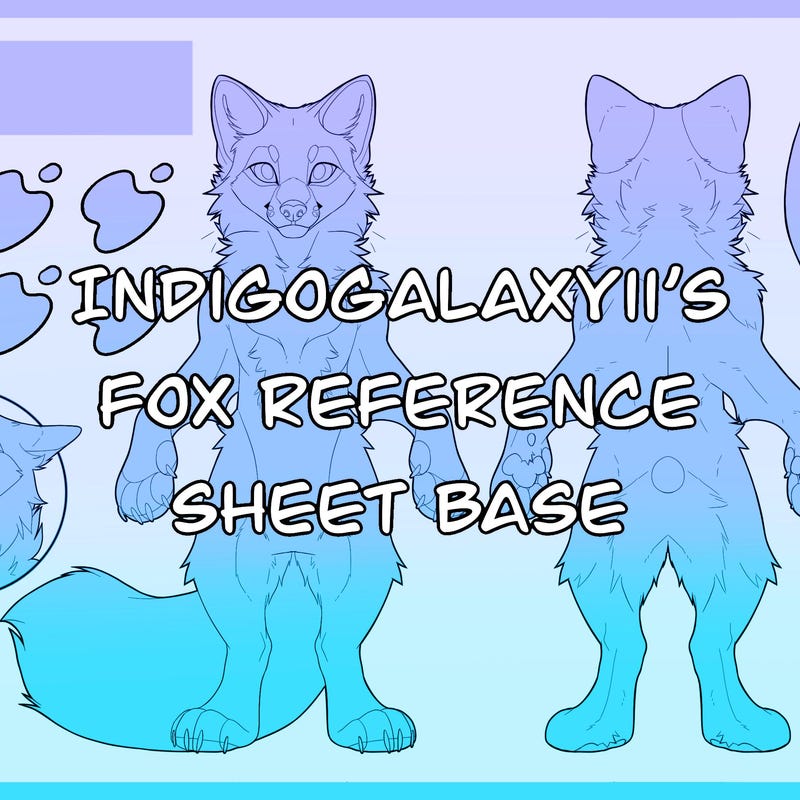 Ref Sheet Fox Wolf - Etsy