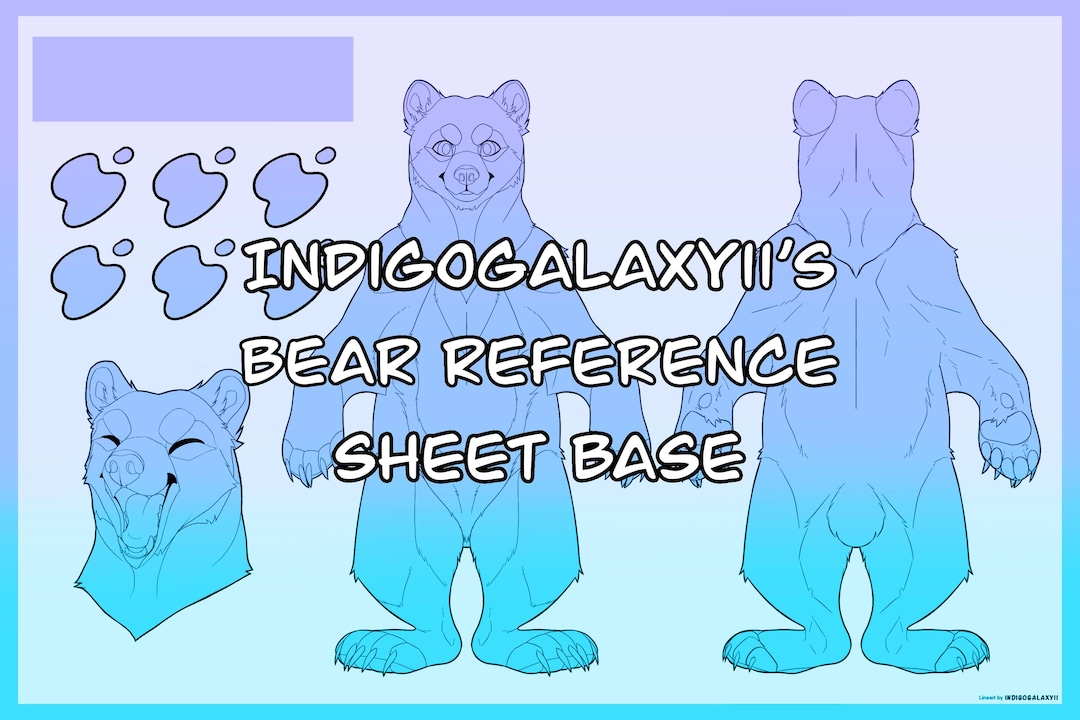 Bear Reference Sheet Base - Etsy