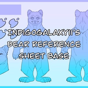 Bear Reference Sheet Base - Etsy