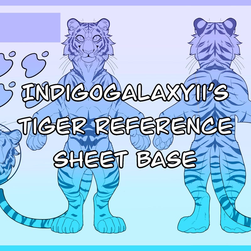 Tiger Fursuit Drawing - Etsy UK