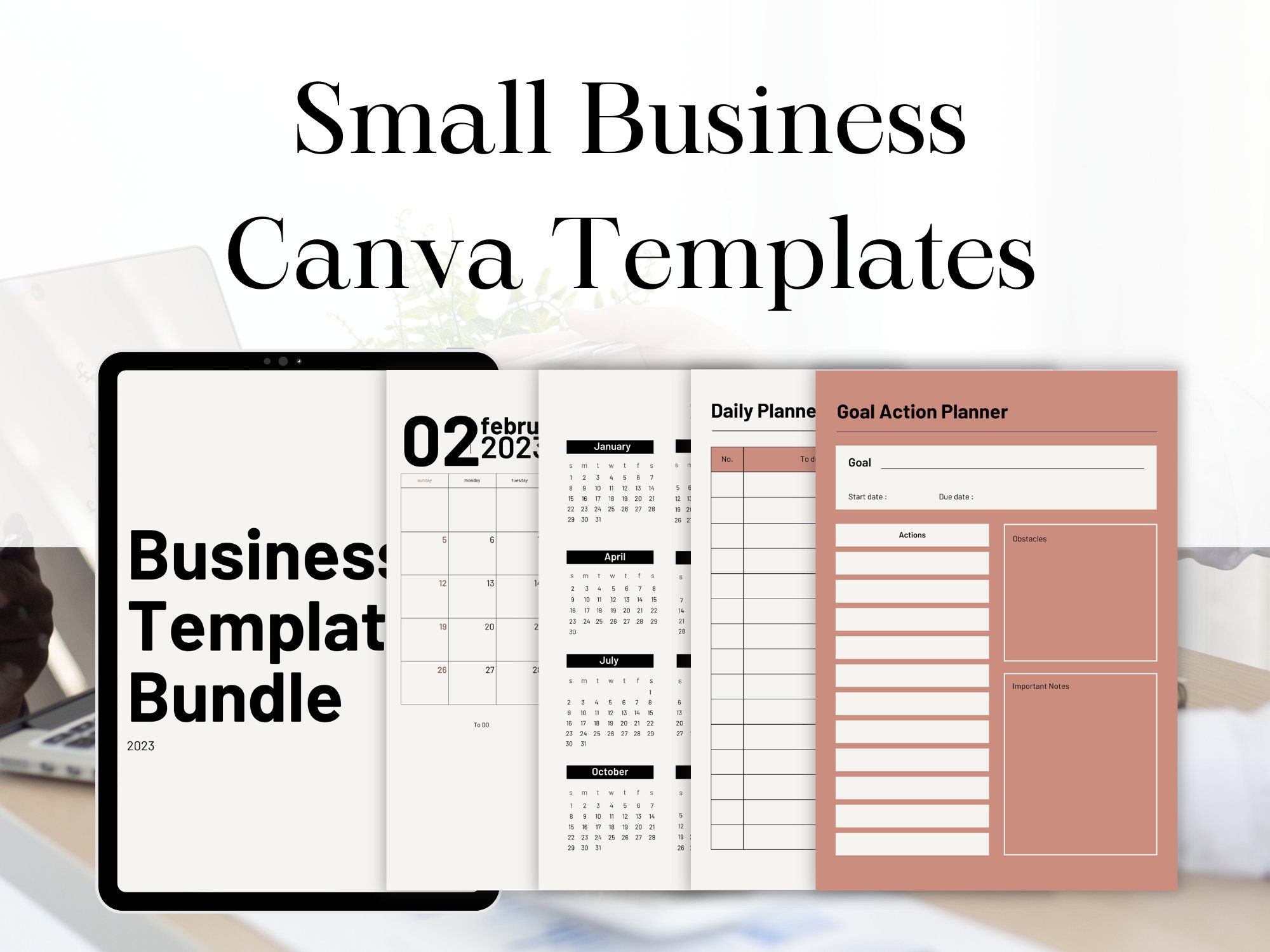 Daily Business Organizer Bundle Canva Templates for Small Businesses - Etsy