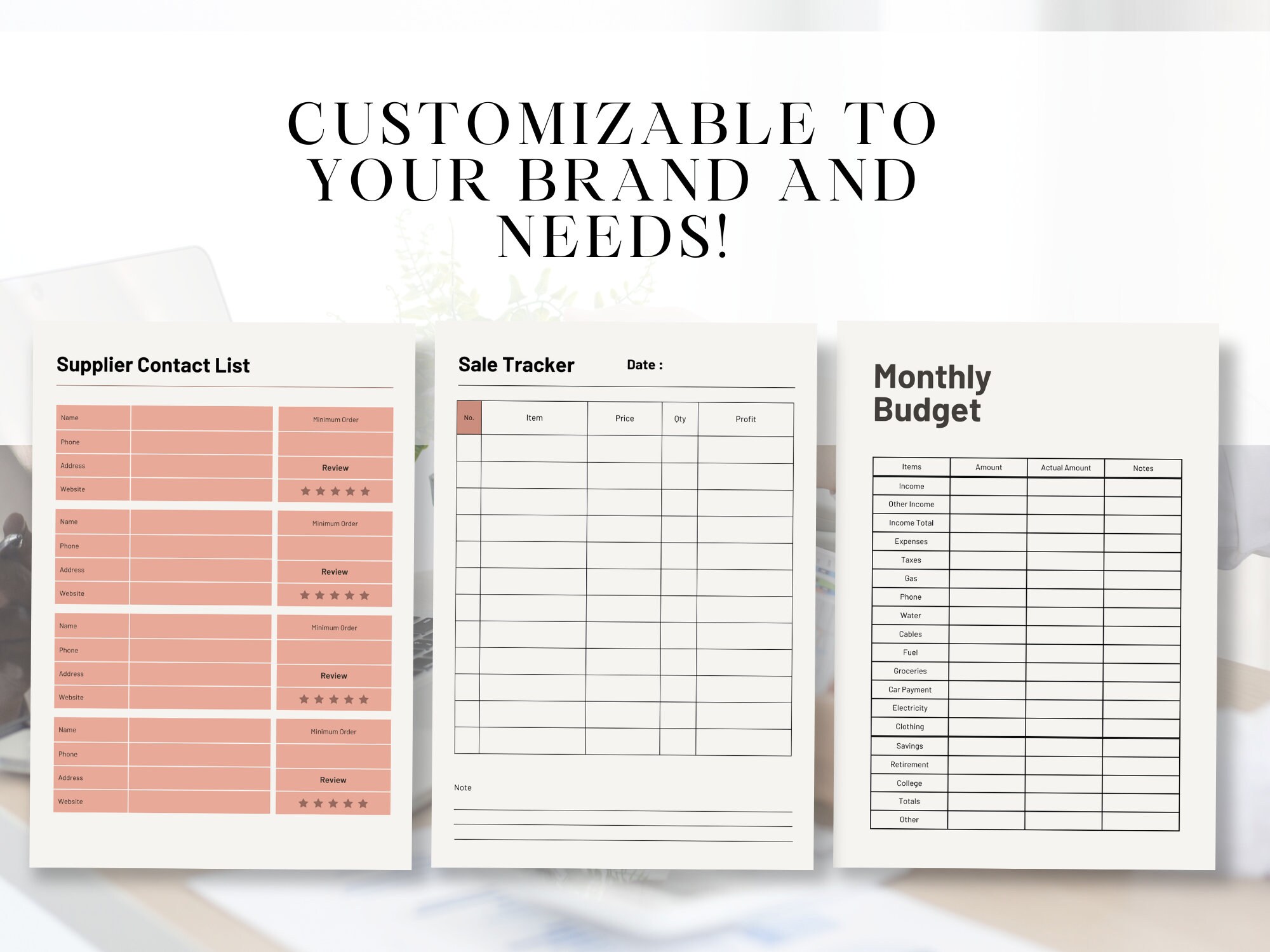 Daily Business Organizer Bundle Canva Templates for Small Businesses - Etsy