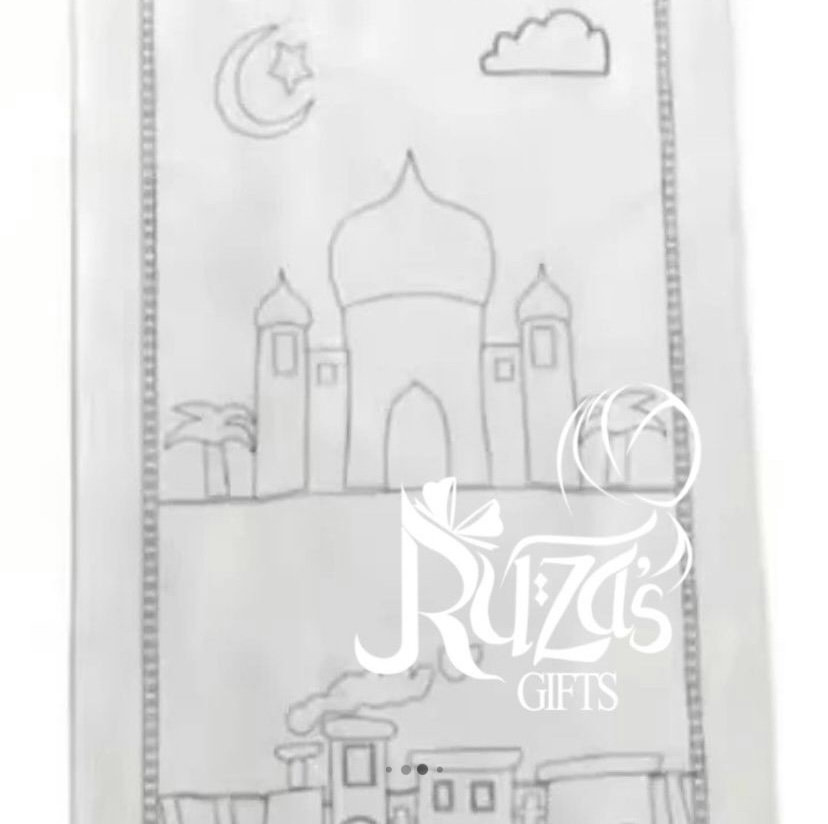 Muslim Kids Colouring Prayer Mat/namaz Mats /kids Prayer Mat /salah Mat ...