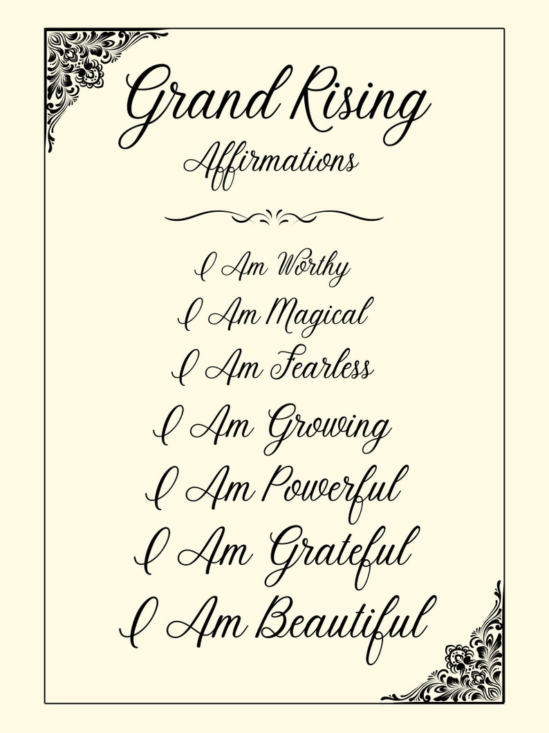 Grand Rising I Am Affirmations Poster Printable Digital - Etsy