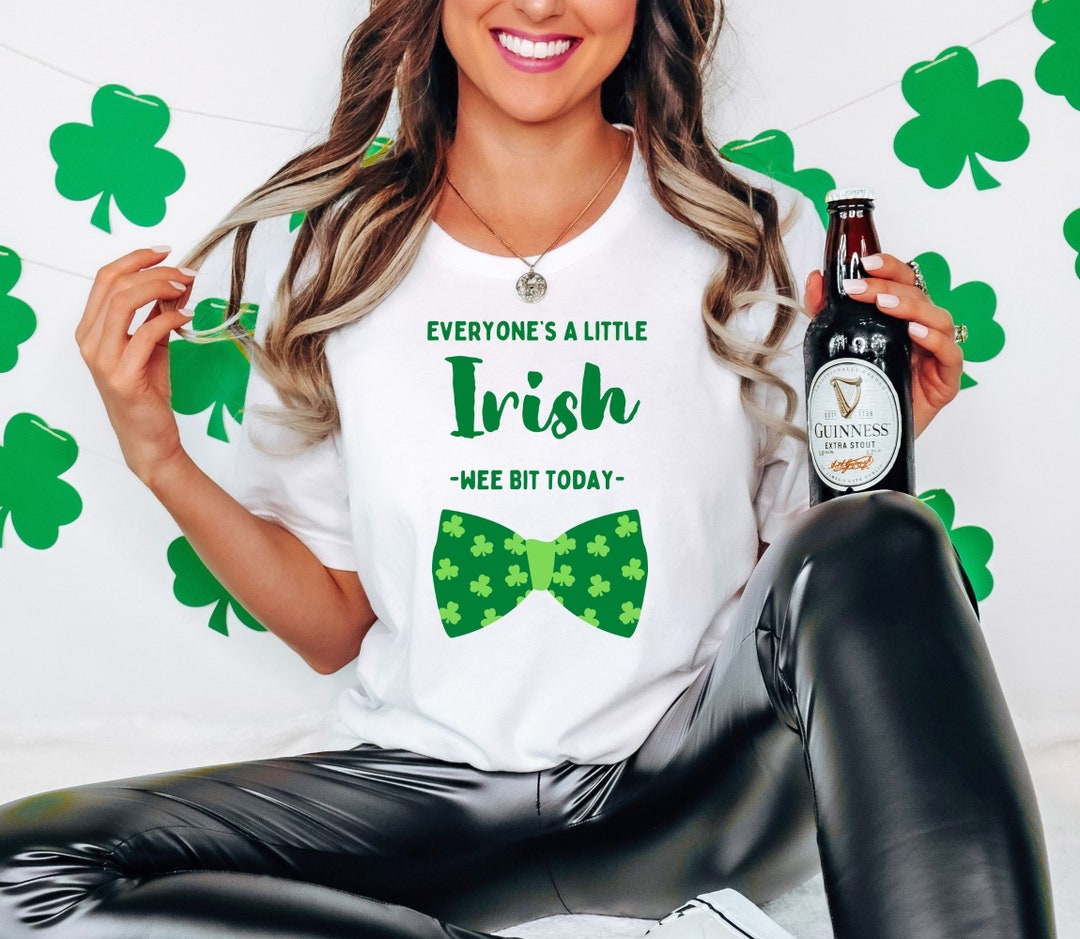 Everyone's Irish wee Bit Today Women's White St. Patrick's Day Shirt ...