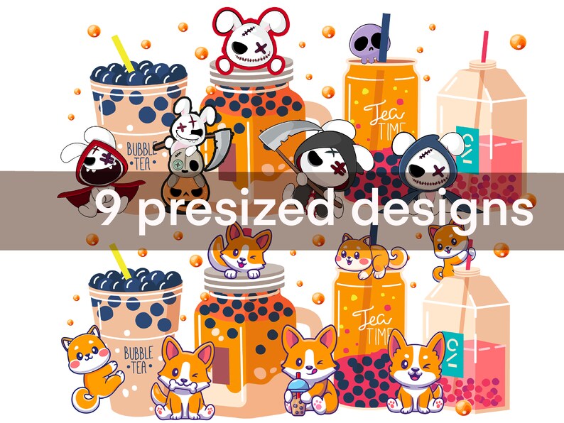 Boba Beauty, 16 Oz Glass Cup PNG Designs Celebrating Every Sip of ...