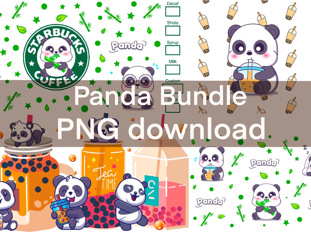 Panda Panache Bundle 16 Oz Glass Cup PNG Masterpieces Capturing the ...