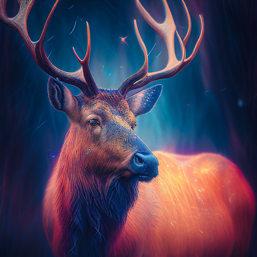 Elk Portrait High Quality Digital Download - Etsy