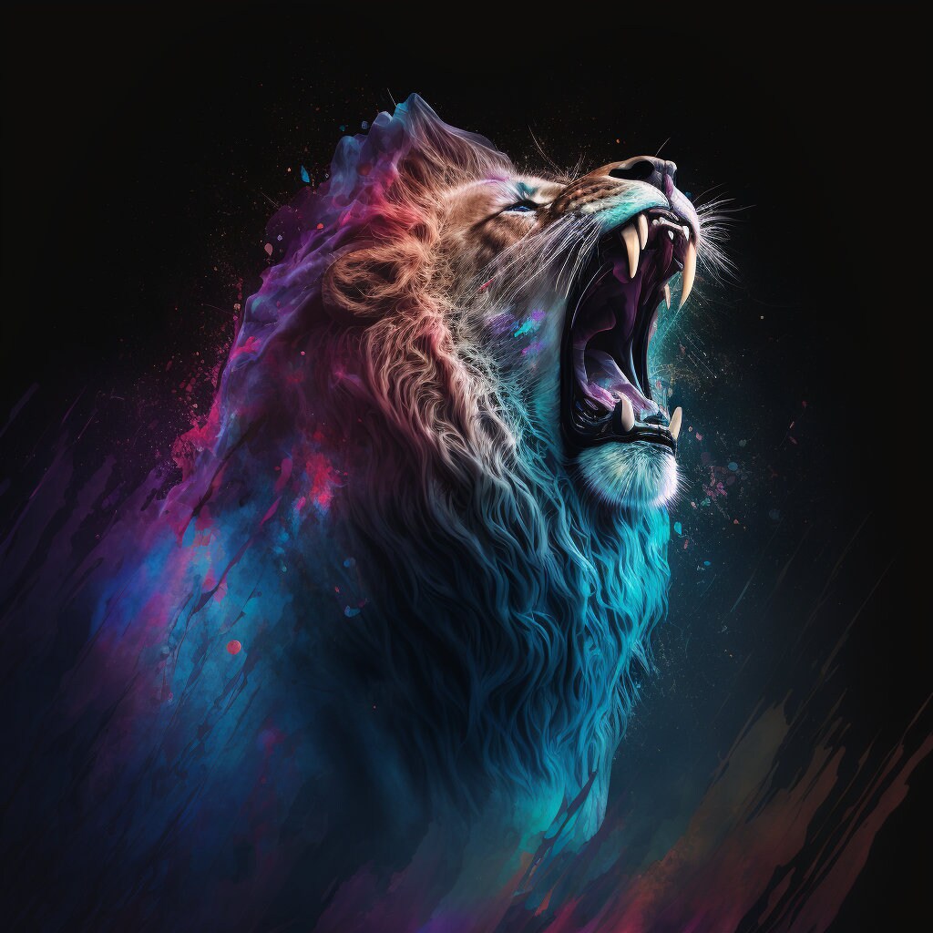 Lion Roaring High Quality Digital Download - Etsy