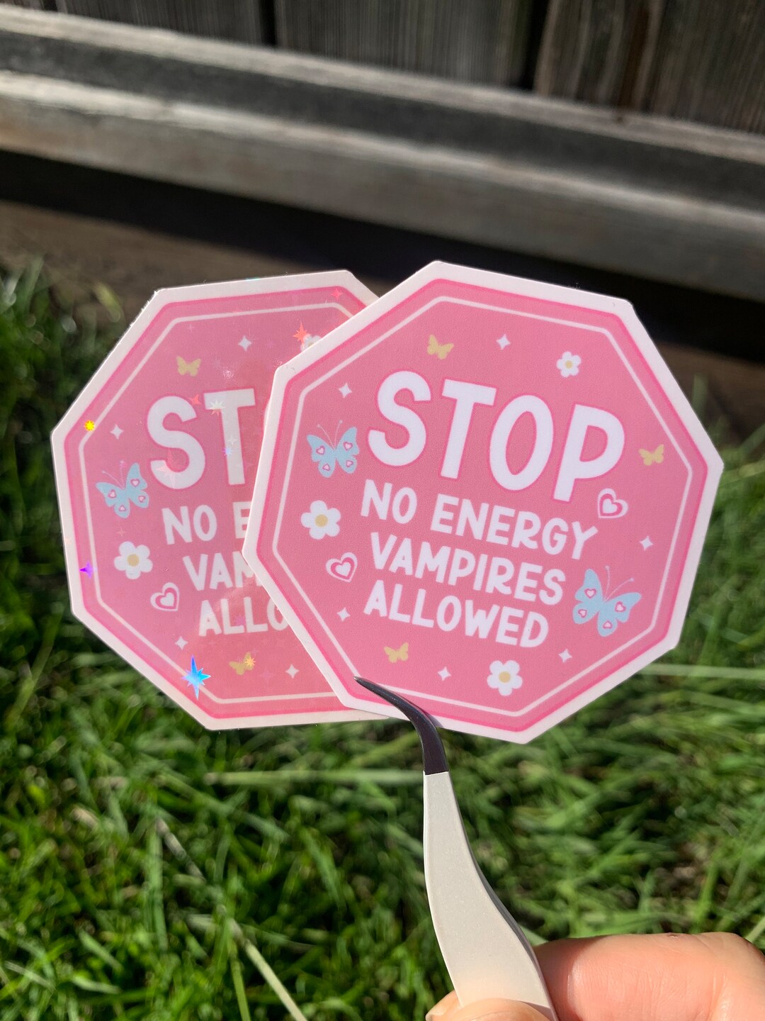 No Energy Vampires Allowed Stop Sign Mental Health Boundaries Introvert ...