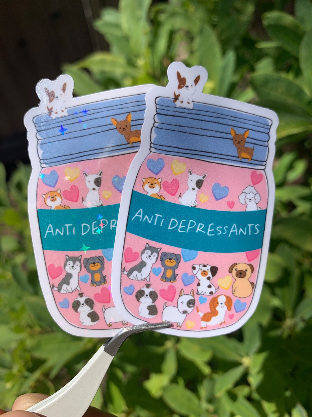 Dog Antidepressants Mental Health Sticker | Glossy or Holographic ...
