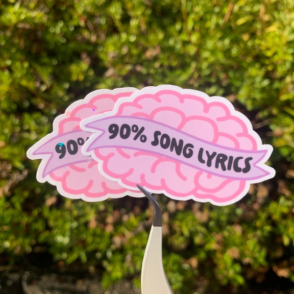 Lyrics Sticker - Etsy