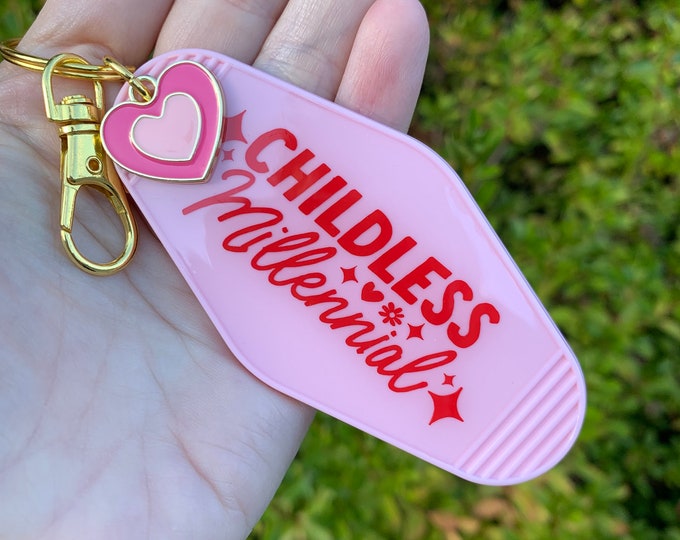 Childless Millennial 80s 90s Baby Pink & Red Custom Retro Motel ...
