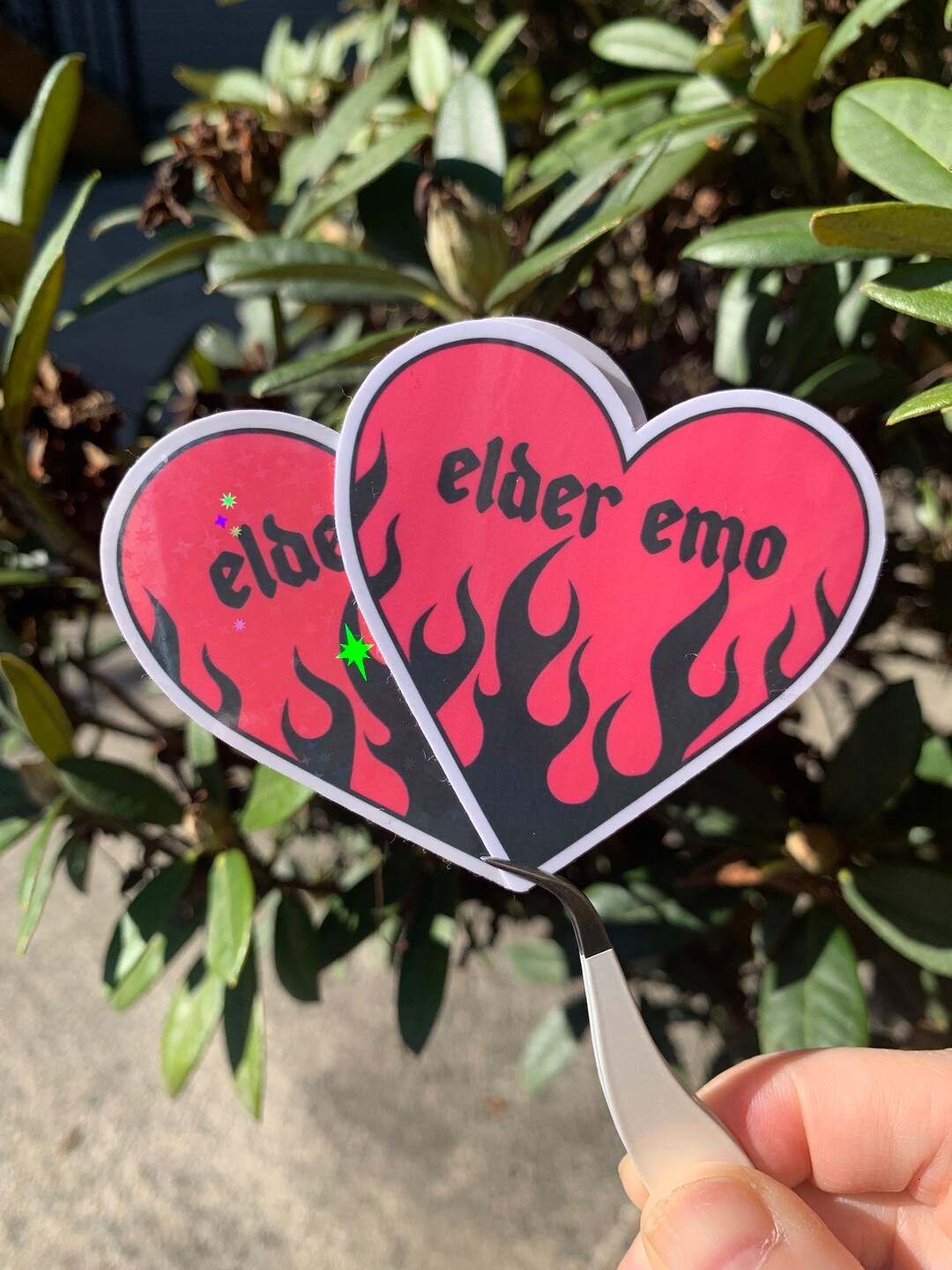 Elder Emo Heart Punk Rock Millennial Y2K Not A Phase Sticker | Glossy ...