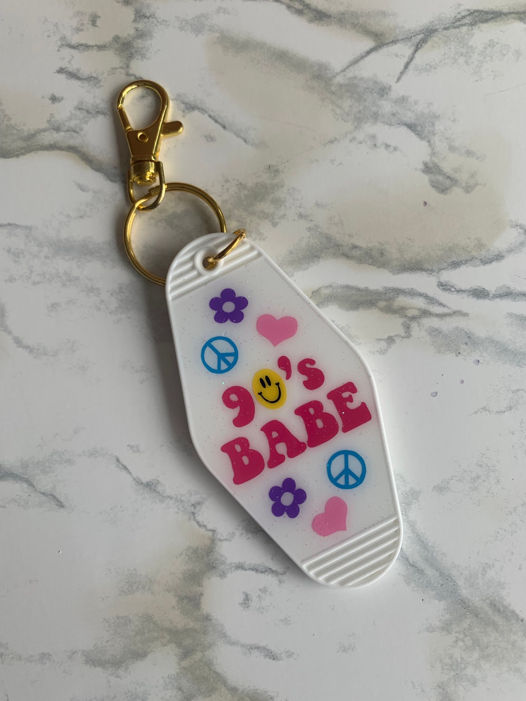 90s Babe Millennial Retro Motel Keychain - Etsy