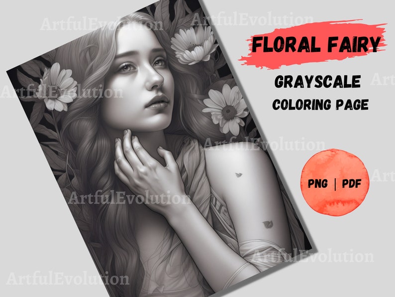 Realistic Grayscale Coloring Pages for Adult Printable Adult - Etsy