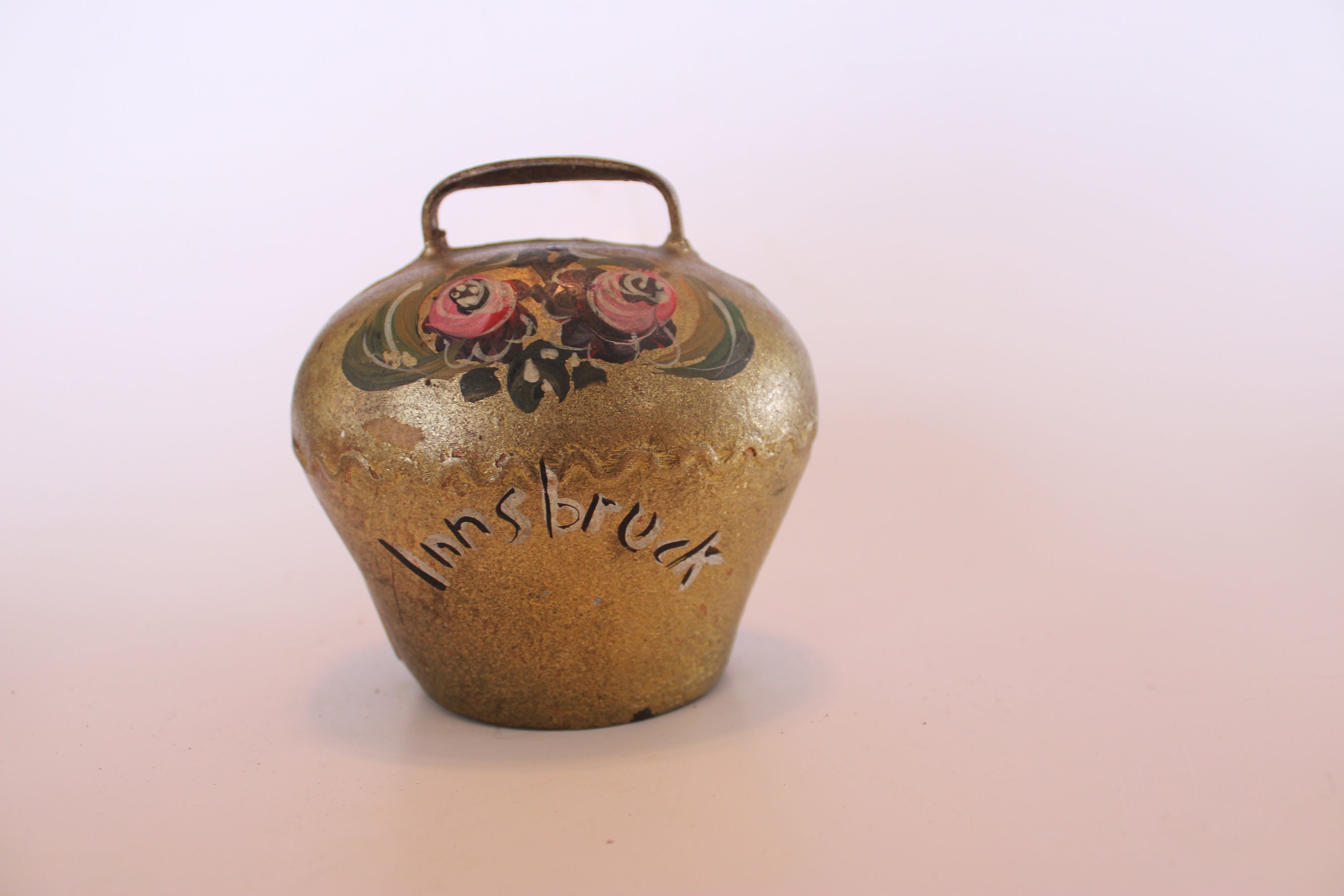 Vintage Austrian Brass Cow Bell, With a Resonant Ring. Innsbruck, With ...