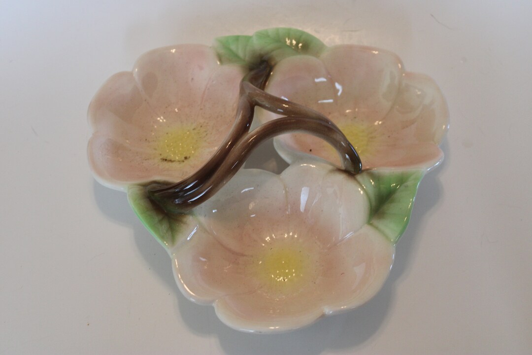 Three-flower Relish Dish, Three Bowls, Marked 'mabel' - Etsy