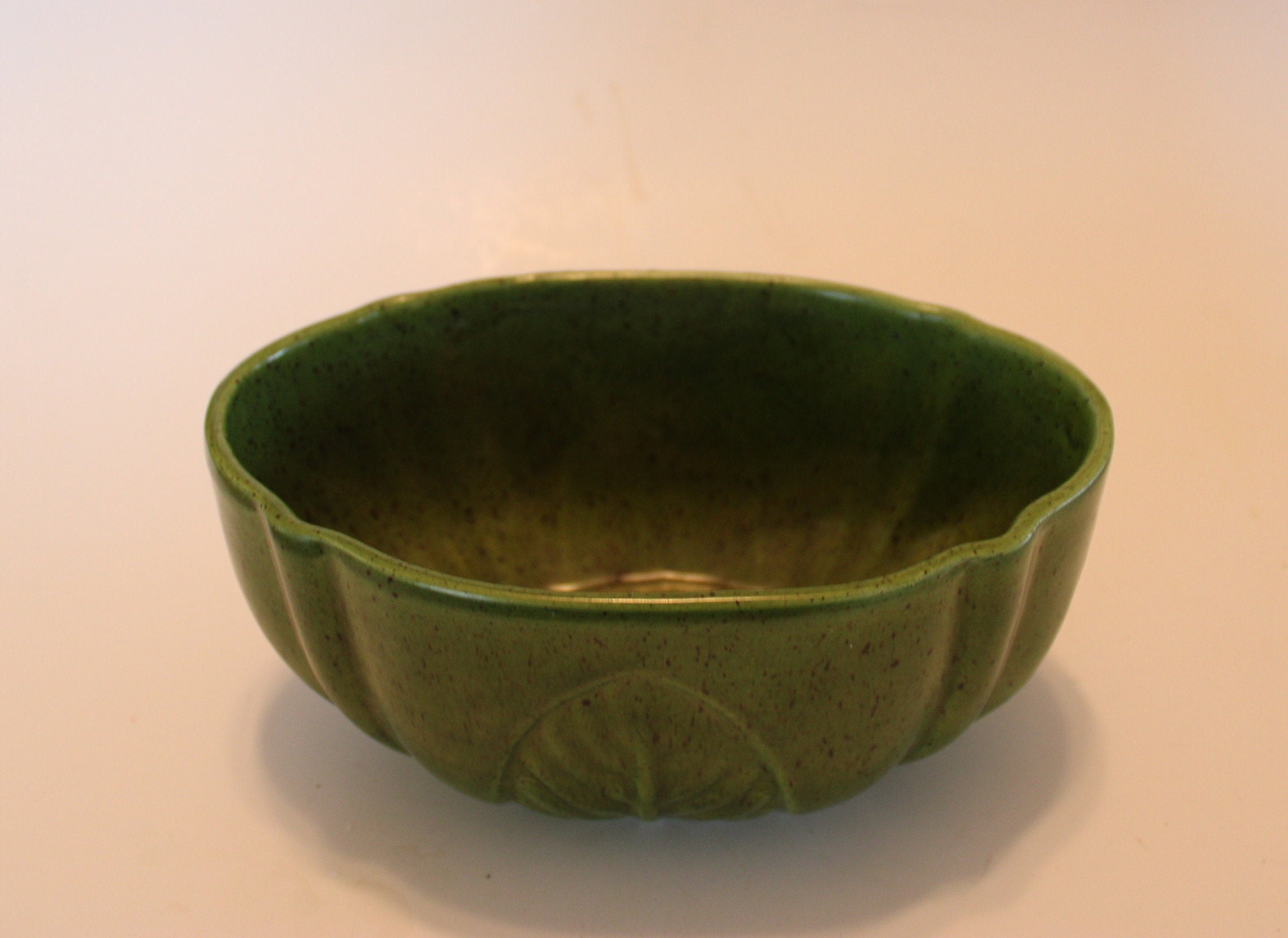 Vintage Haeger Pottery Oval Bowl, 8.25" X 5.25", Green - Etsy
