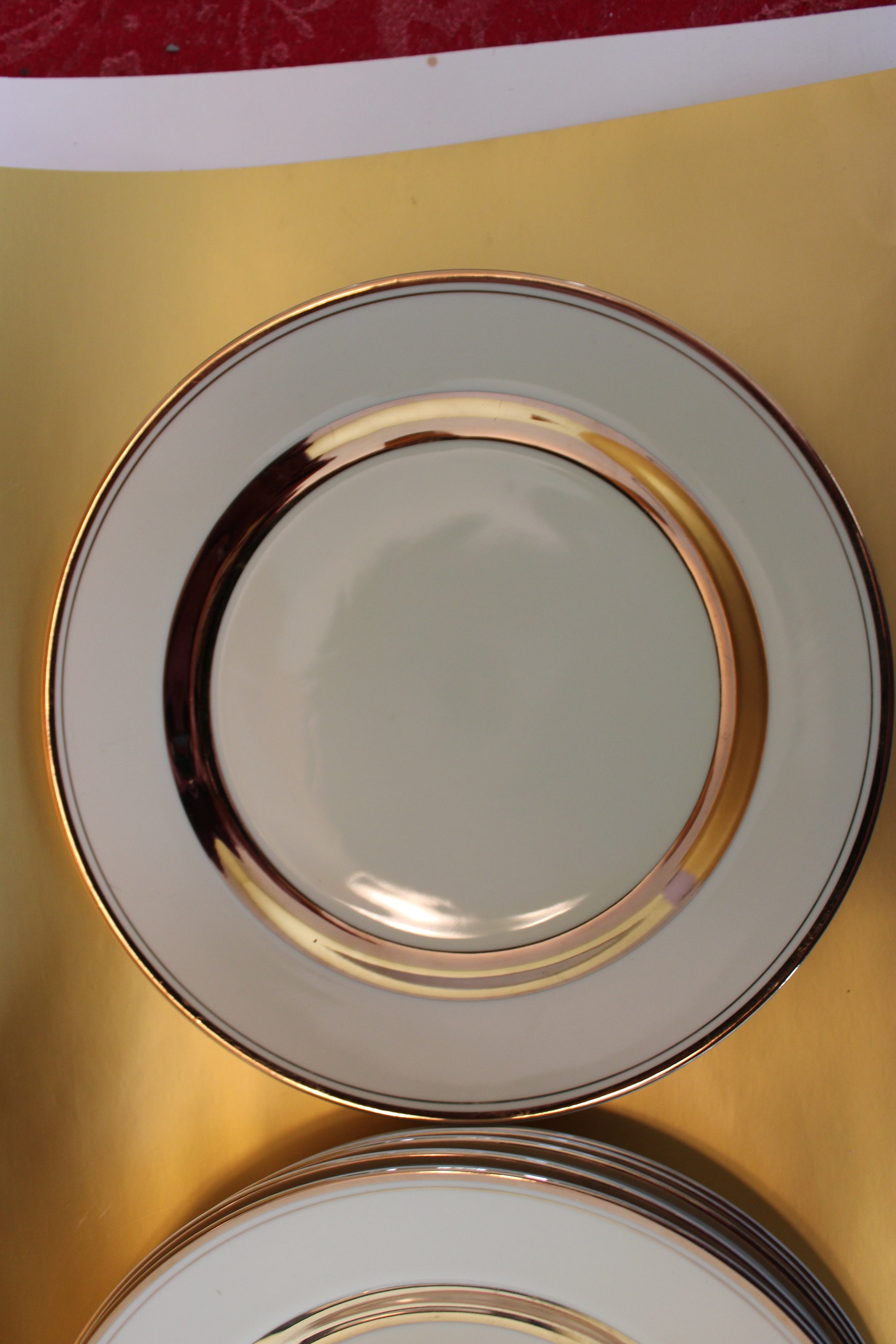 Gold-rimmed Plates, 9 Made in Japan, SET of 6, Perfect Shape - Etsy