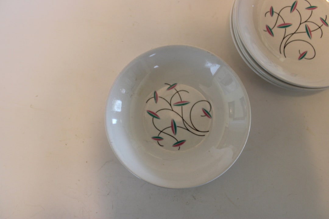 1950s Small Dish Preview by Paden Bone Ash Glaze SET OF 8 - Etsy