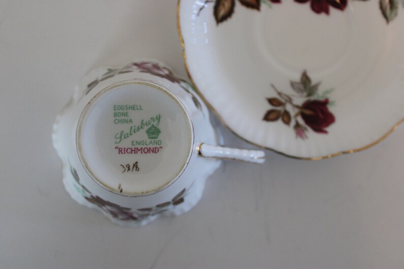 Teacup and Saucer, Eggshell Bone China, Salisbury England 'richmond' - Etsy