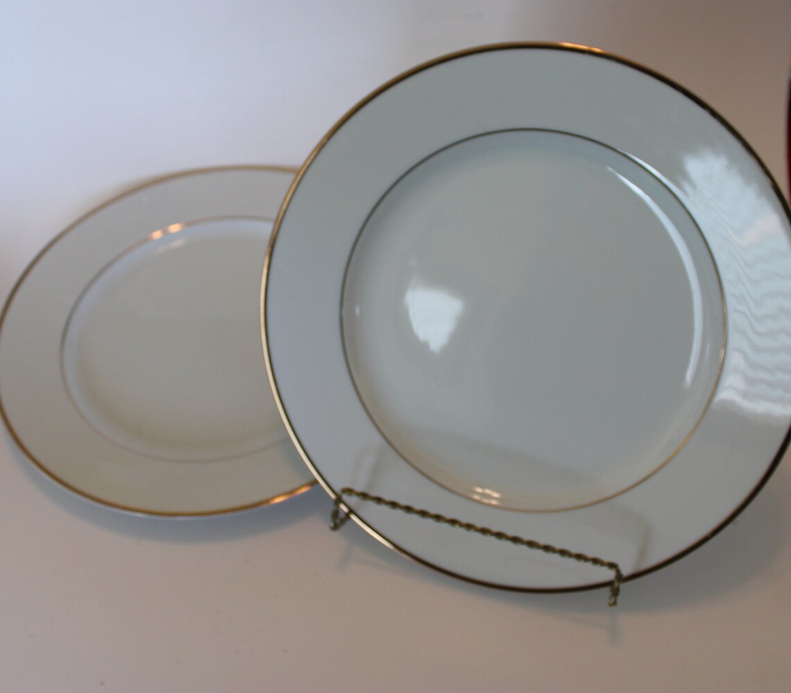 Pair of Pristine Broad Gold Trimmed 10.75" Plates, Made in Japan - Etsy
