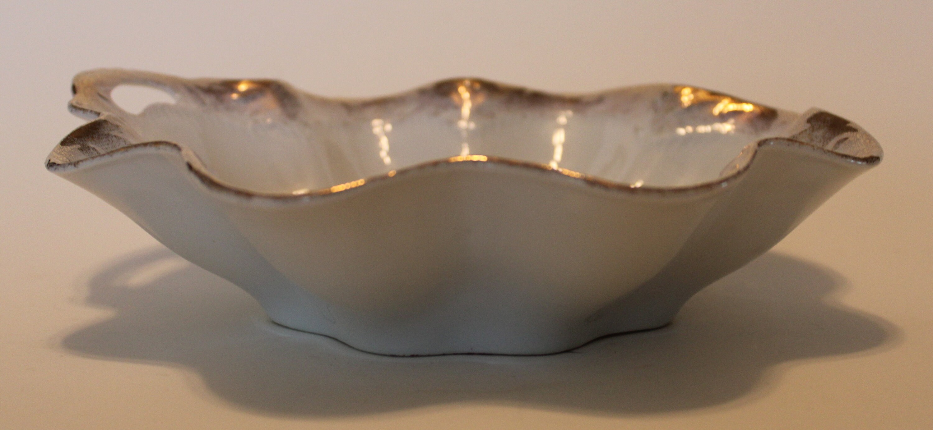 Scalloped Dish Floral Design Porcelain With Slot for - Etsy