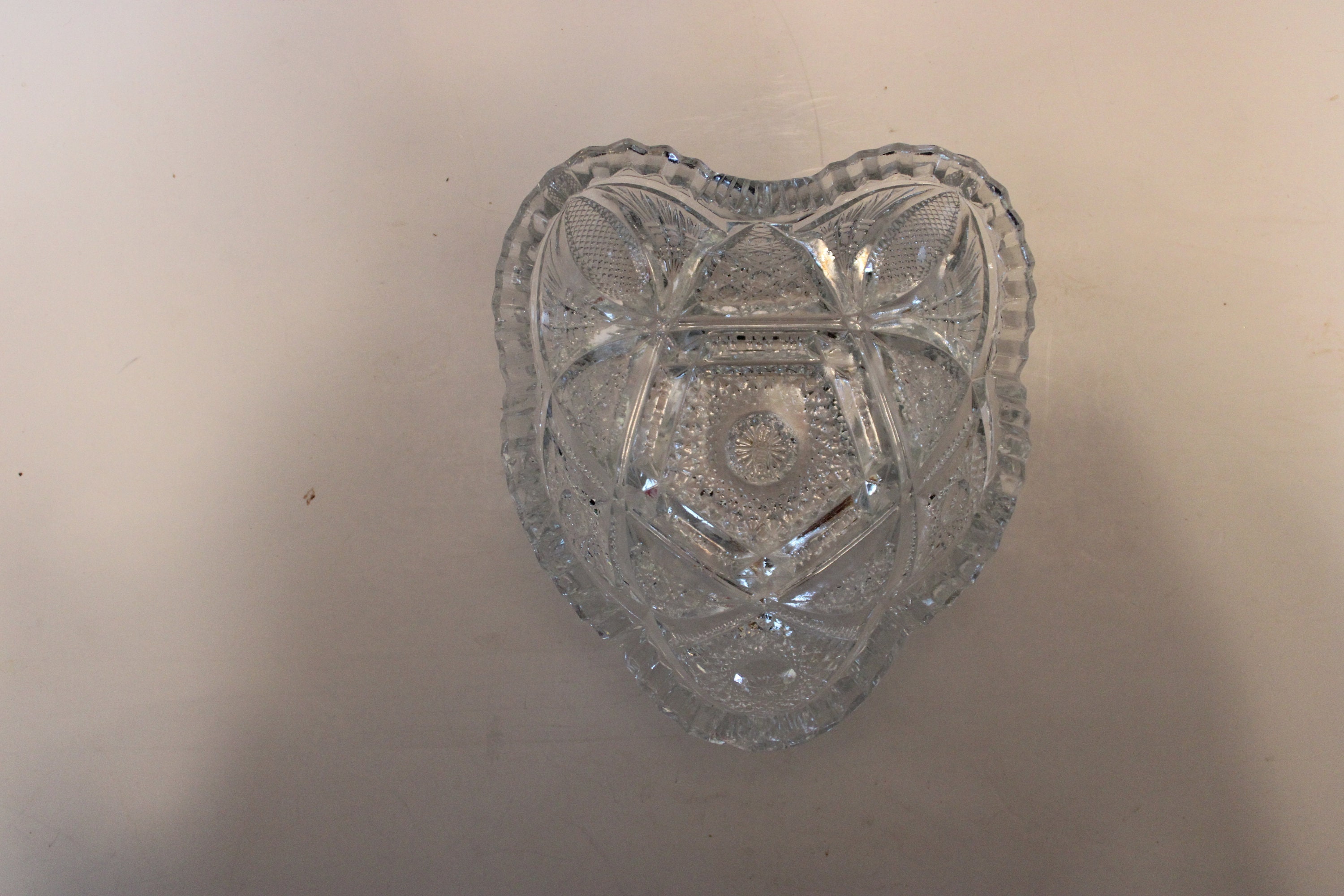 Imperial Glass EAPG Sawtooth Heart-shaped Dish 5.75" X 6", Very Ornate ...