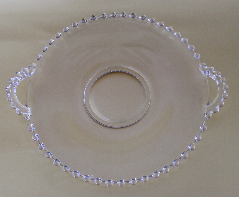 Candlewick Clear Glass Serving Tray With Bubble Edge and - Etsy