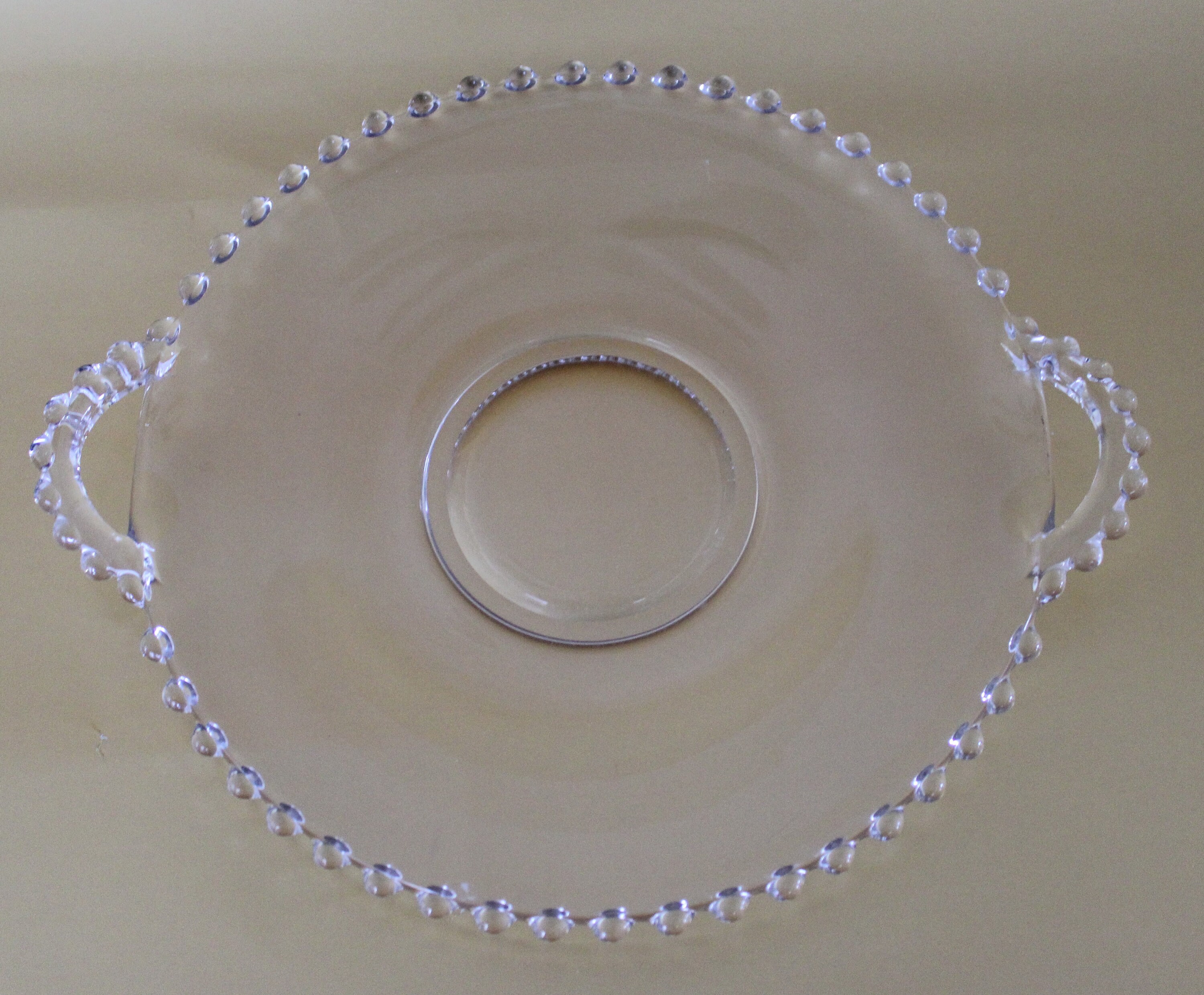 Candlewick Clear Glass Serving Tray With Bubble Edge and - Etsy