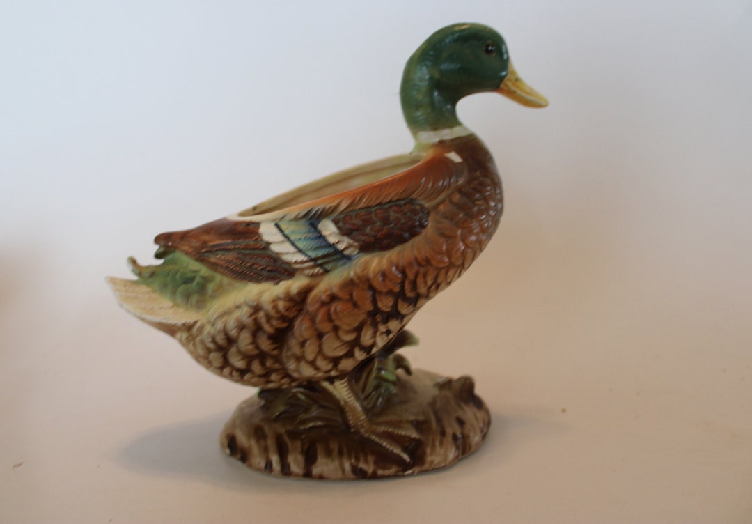 Artmark Ceramic Mallard Duck Planter - Etsy