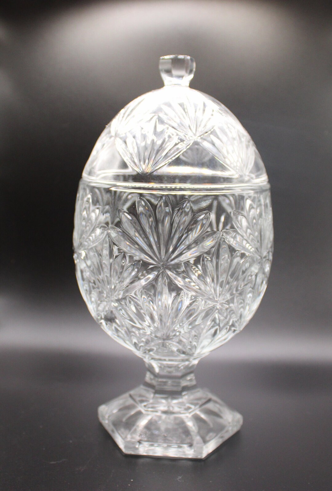 Glass Egg-shaped Candy Jar, 8.5" Tall - Etsy