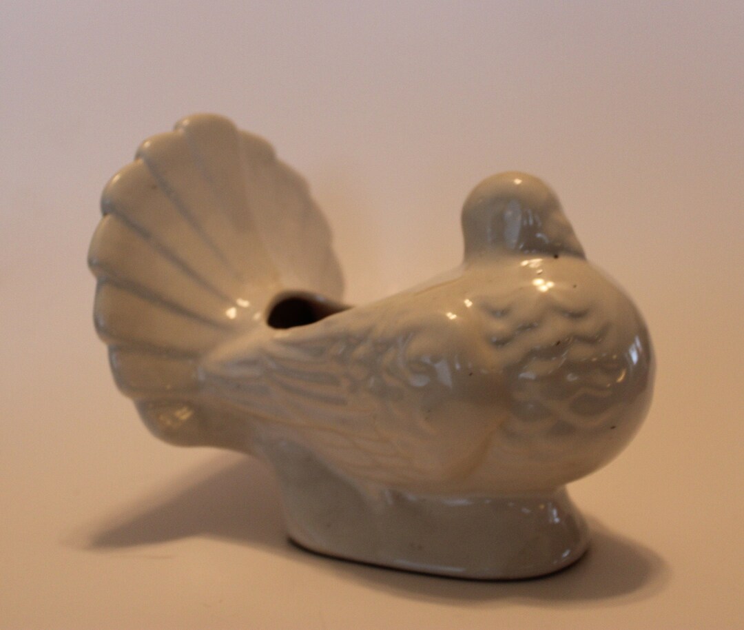 White Pigeon/dove Indoor Planter, Gloss Finish, Small Chip on Lip - Etsy