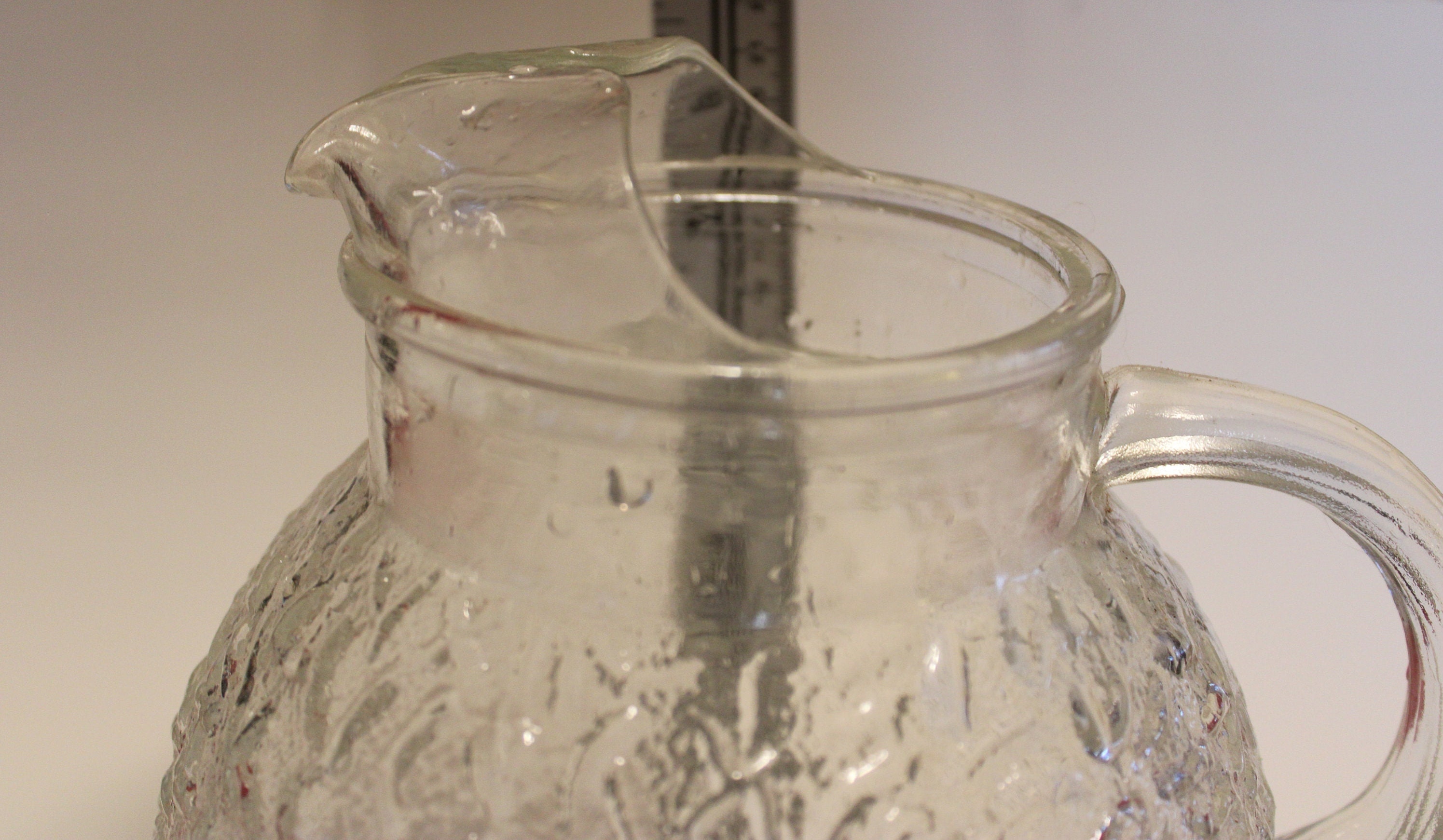 Vintage Frosted Glass Ball Pitcher Lido Milano Anchor - Etsy