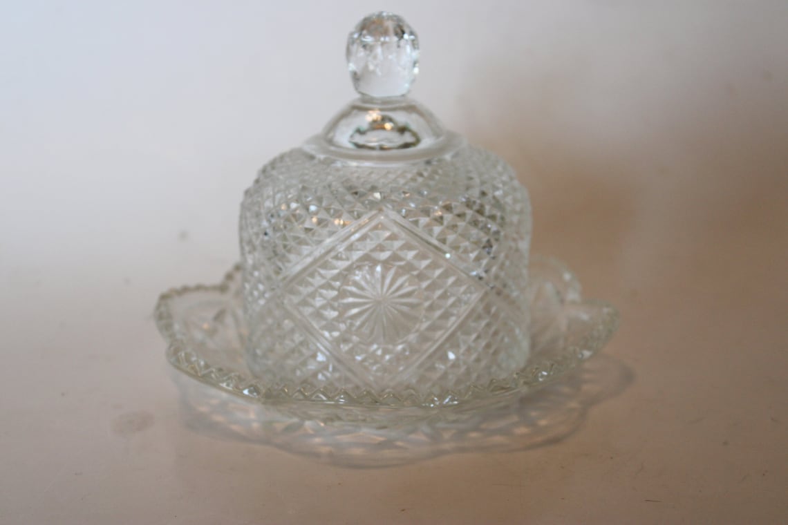 Crystal Butter Container With Lid - Etsy