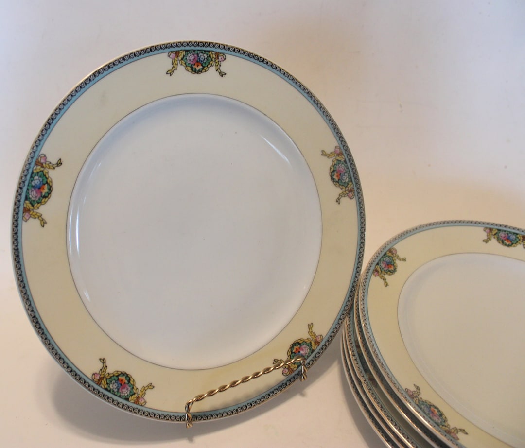 SET of SIX Meito Fine China 9.5" Plates, Uncommon Pattern - Etsy