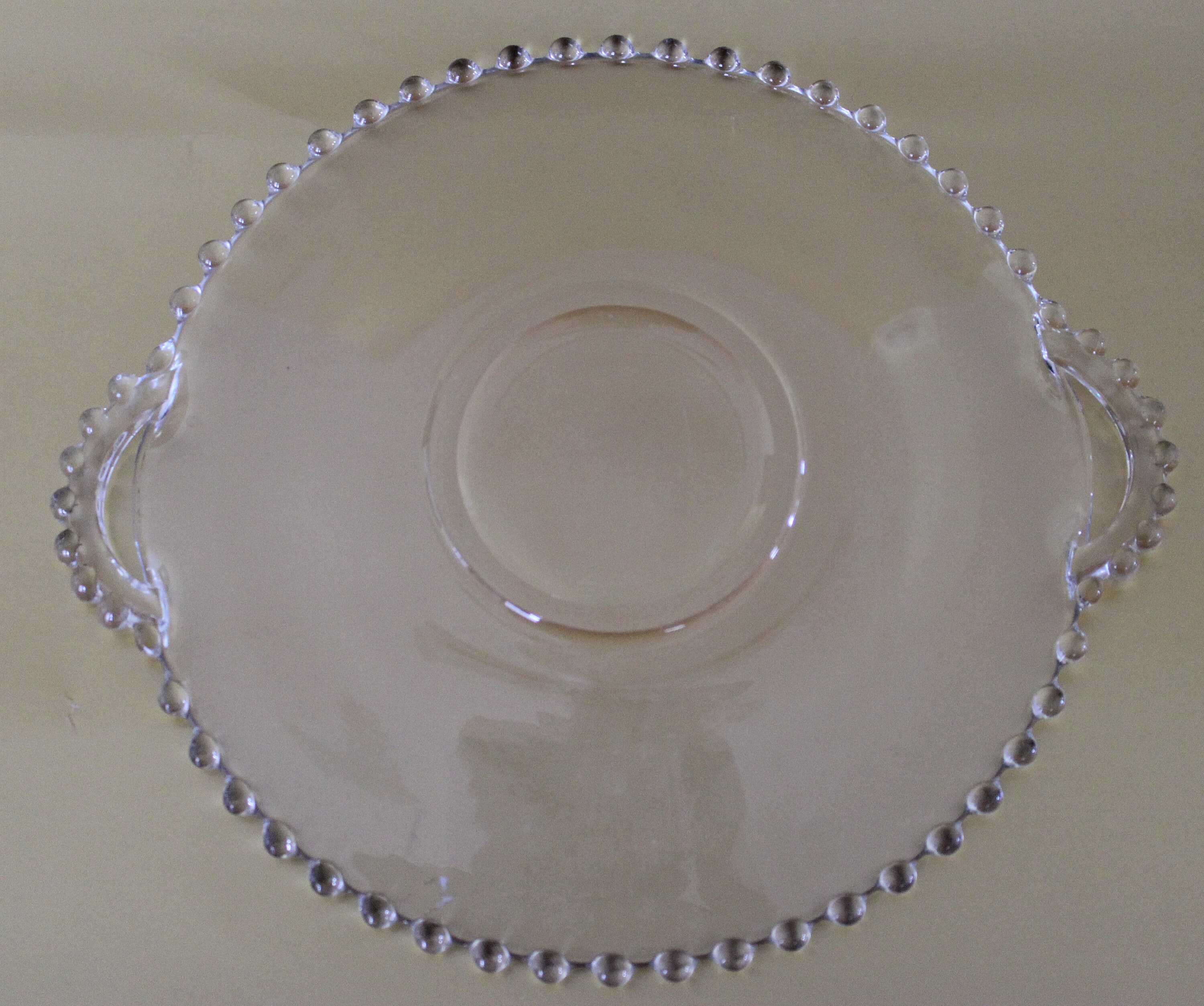 Candlewick Clear Glass Serving Tray With Bubble Edge and - Etsy
