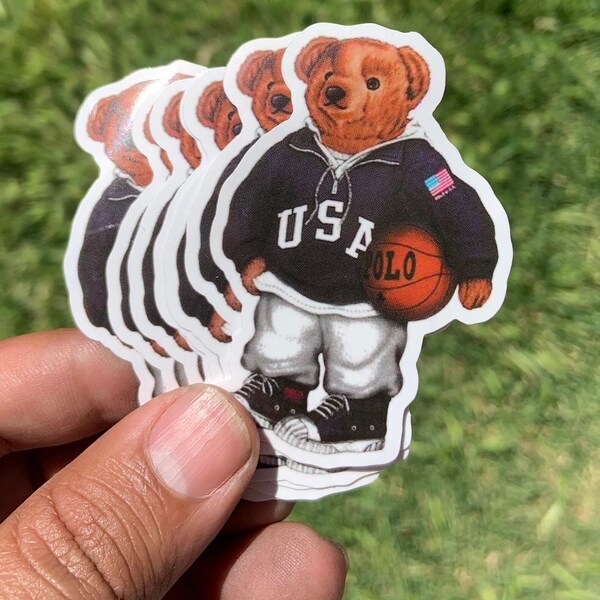 Polo Bear Ralph Lauren Stickers - Etsy