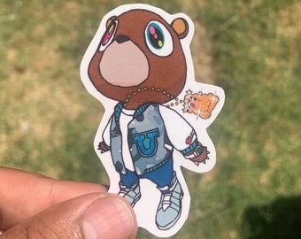 Graduation Bear Sticker Kanye West Sticker-decal - Etsy