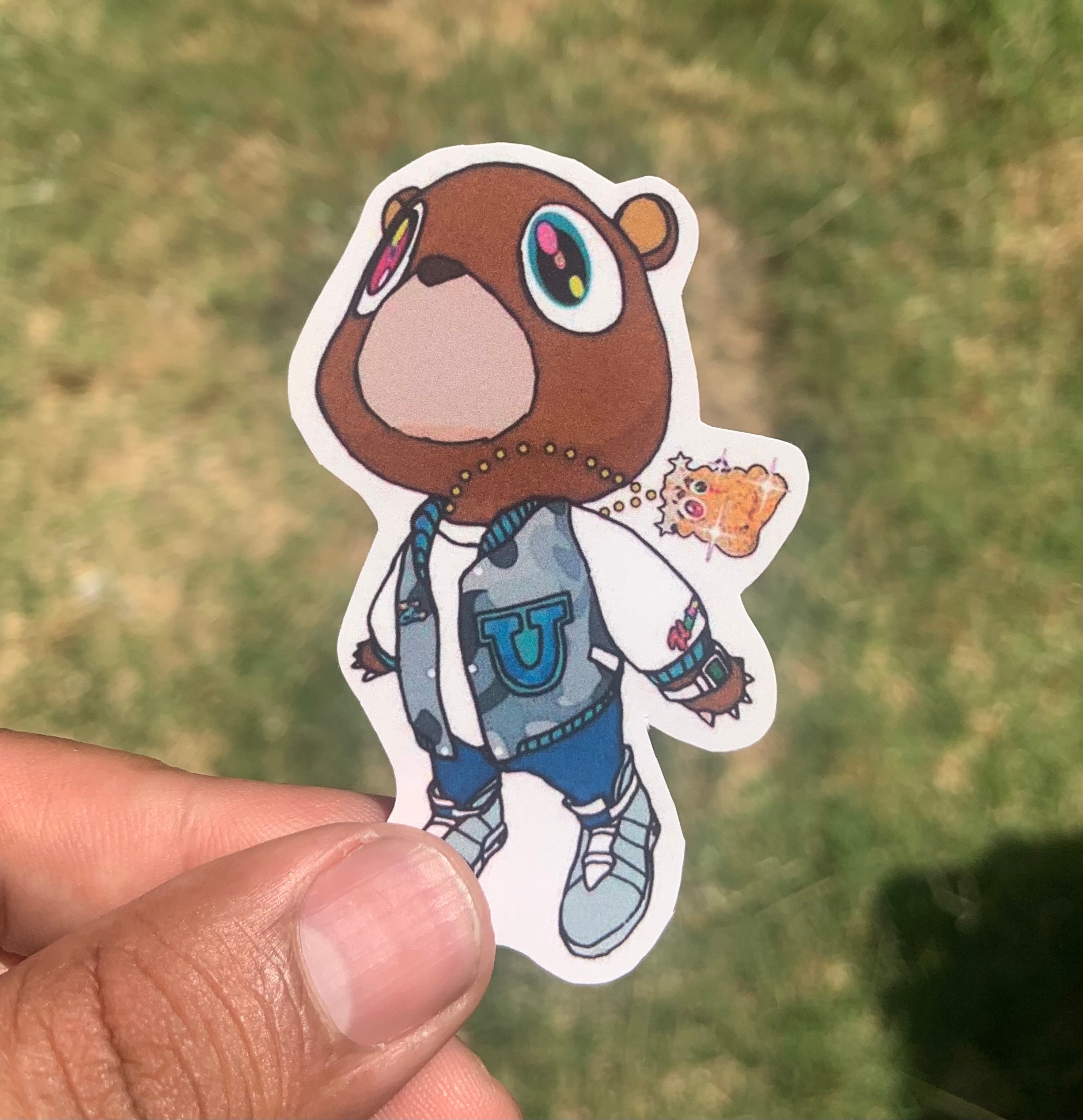 Kanye West Bear Sticker Hip Hop Laptop Graduation Bear Wedding Birthday ...