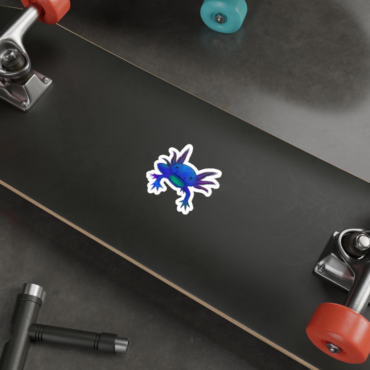 Rainbow Axolotl Die-cut Sticker | Digital Art Printed Sticker | Water ...