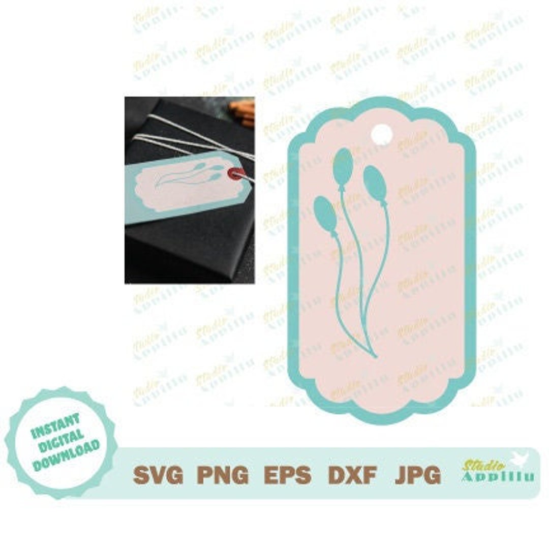 Scalloped Gift Tag SVG, Scalloped Favor Tags SVG, Favor Gifts Tag Cut ...