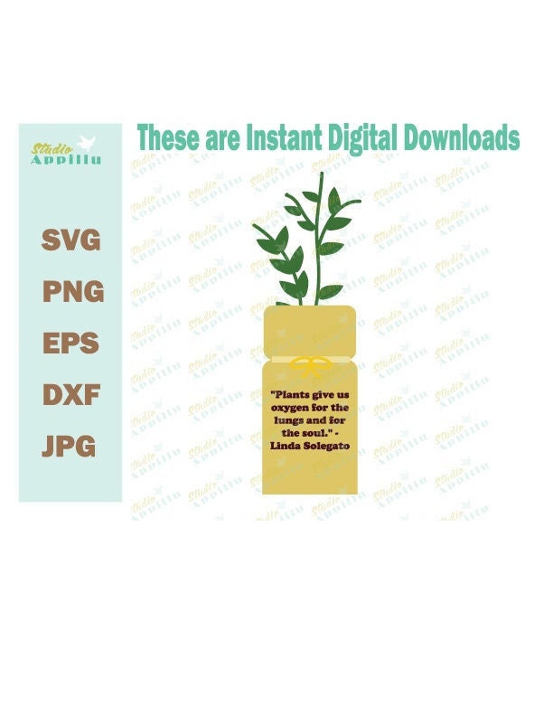 Seedling SVG I Small Plant SVG I Seedling Clip Art I Small Plant and ...