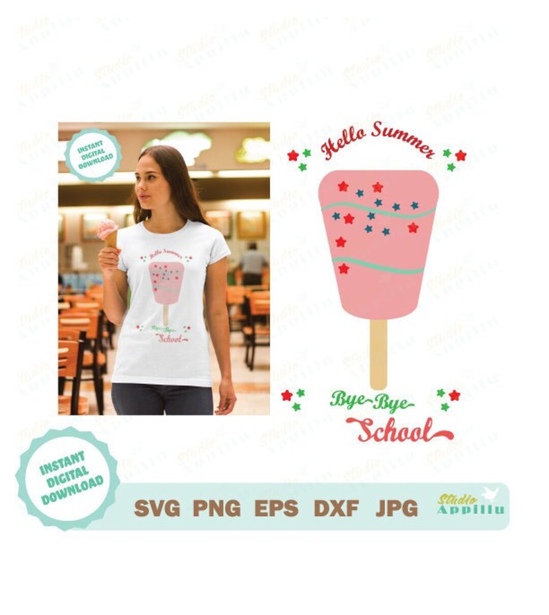 Summer Popsicle SVG I Popsicle SVG, Hello Summer With Stars SVG, Summer ...